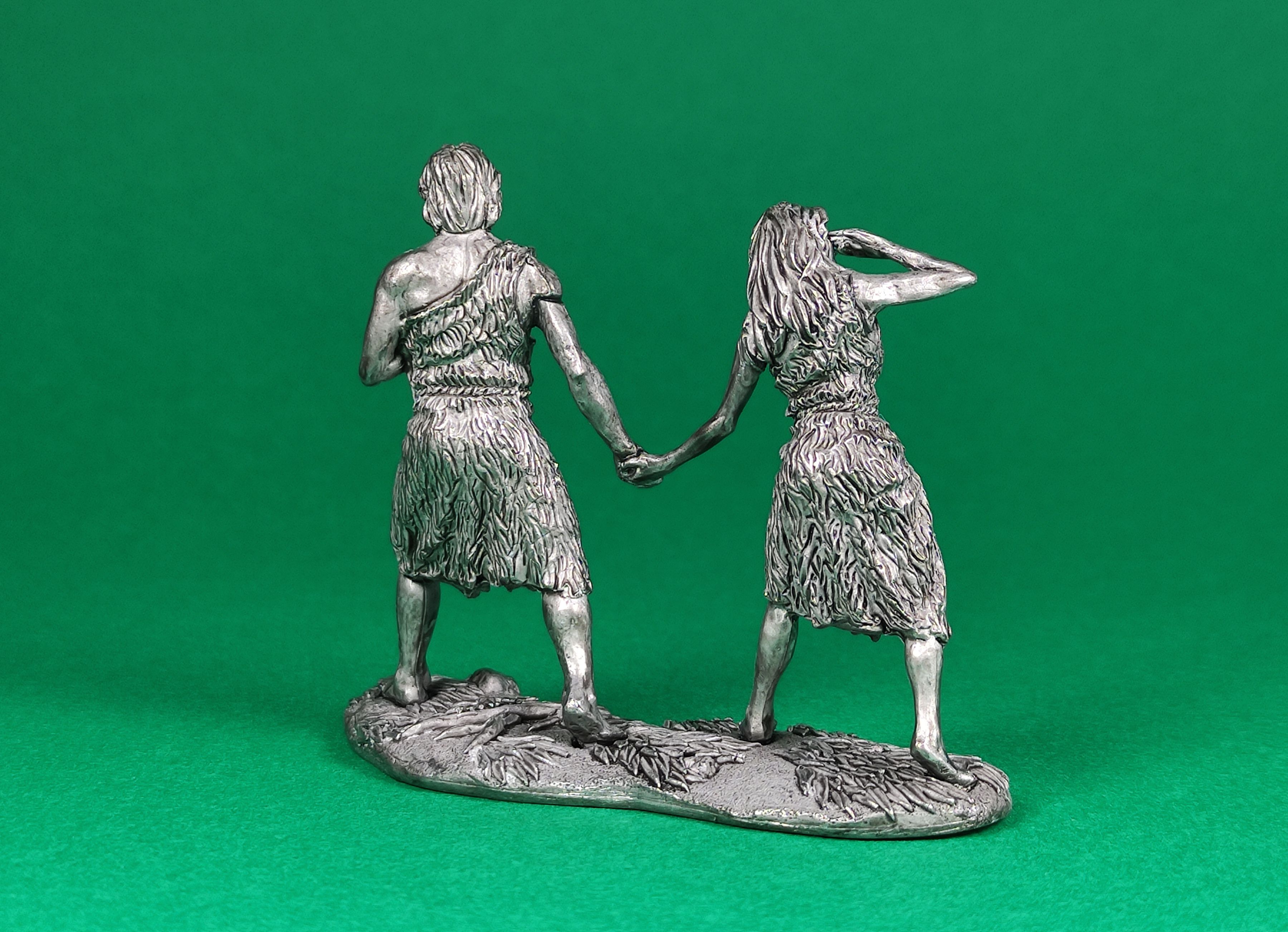 Adam and Eve leaving the Garden of Eden buy a white metal miniature ...