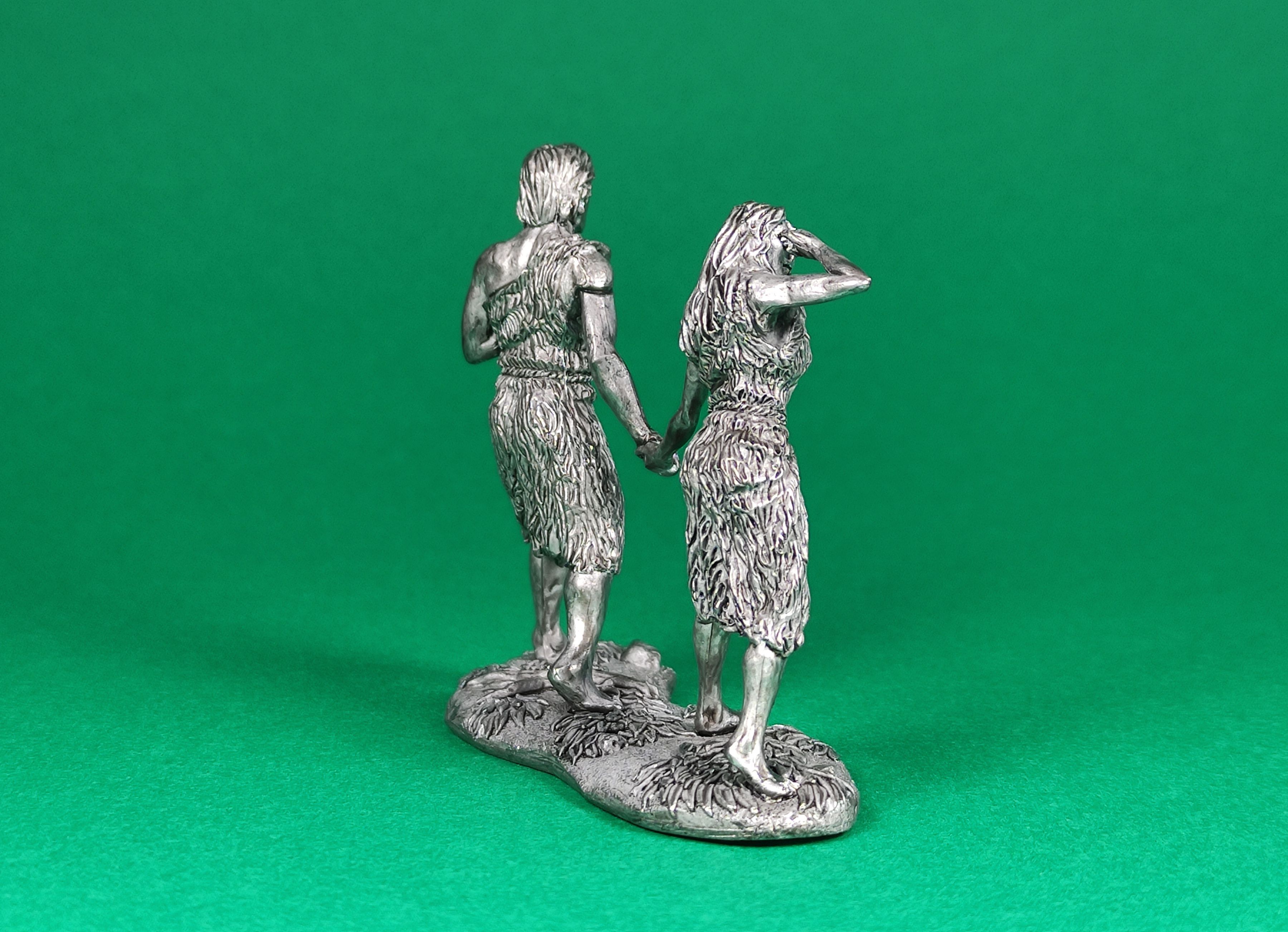 Adam and Eve leaving the Garden of Eden buy a white metal miniature ...